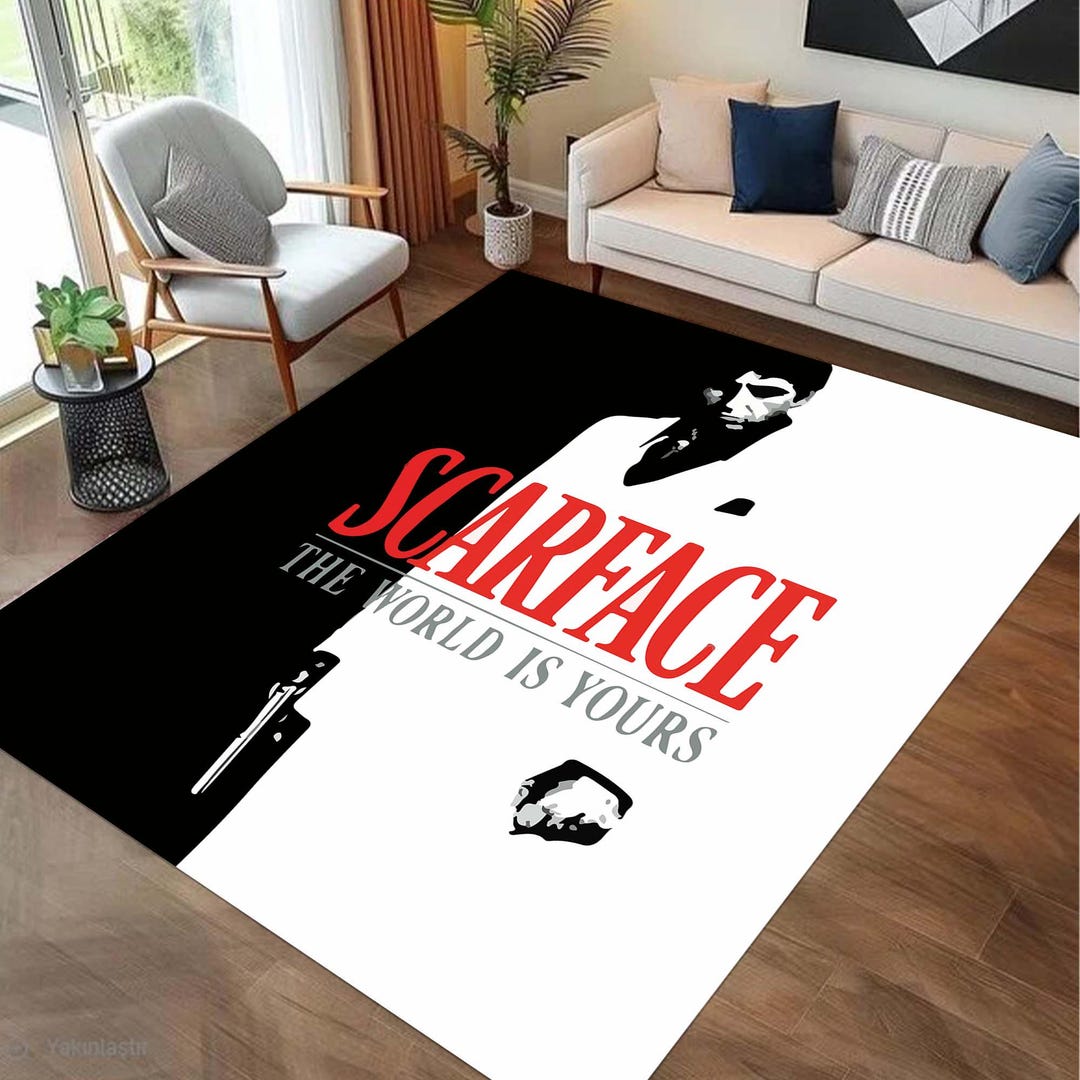 Scarface Rug, Scar Face Rug, the World is Yours Rug, Soft Rug, Area Rug ...