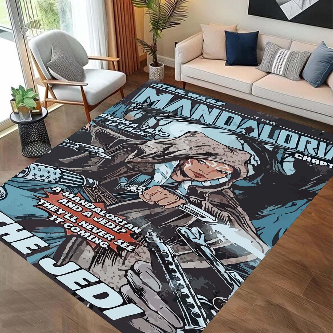 Area Rug, Mandalorian Ahsoka Tano Rug, Star Wars Comic Style Rug for ...