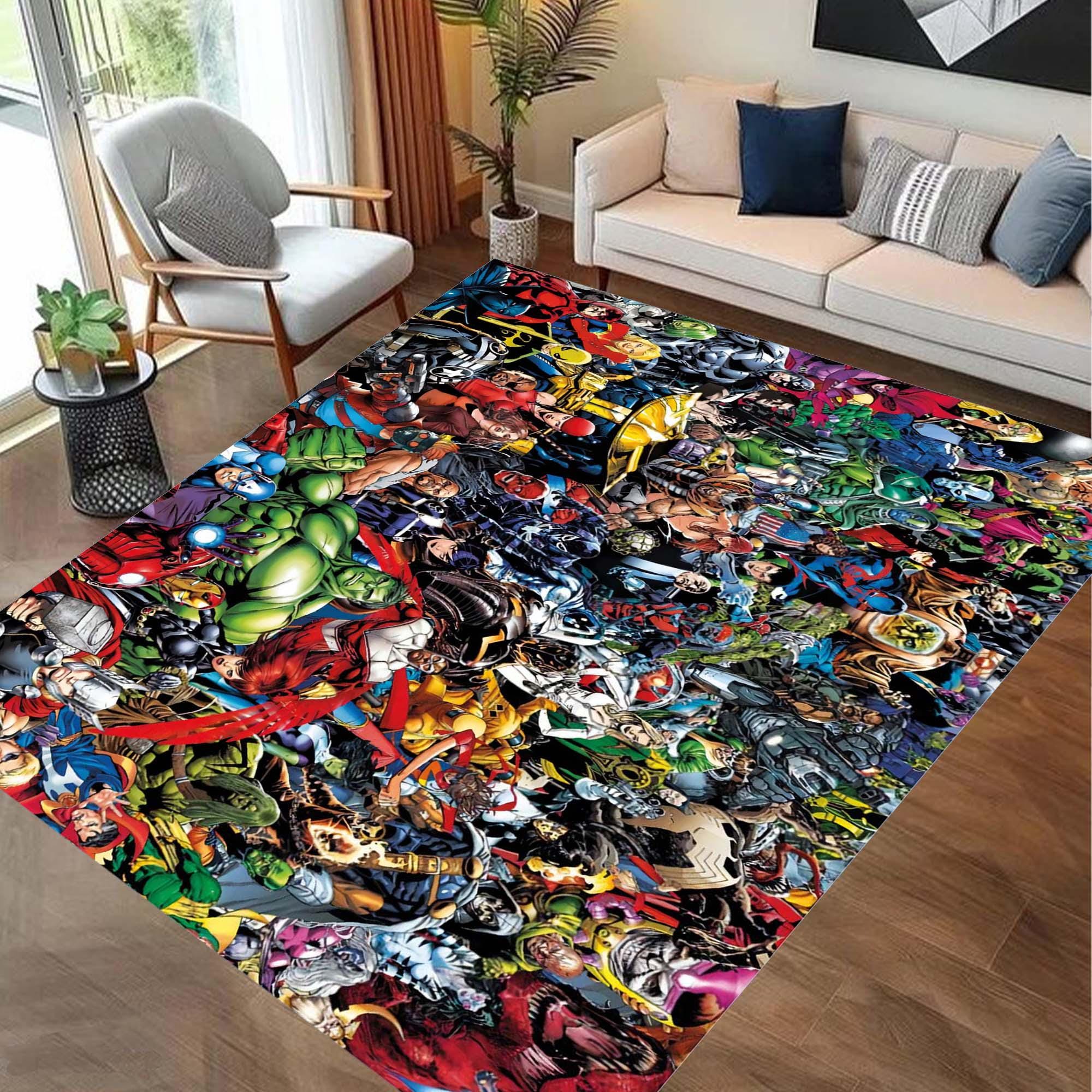 Area Rug, Avenger Rug, Super Hero Rug, Superhero Collage Rug, Ultimate ...