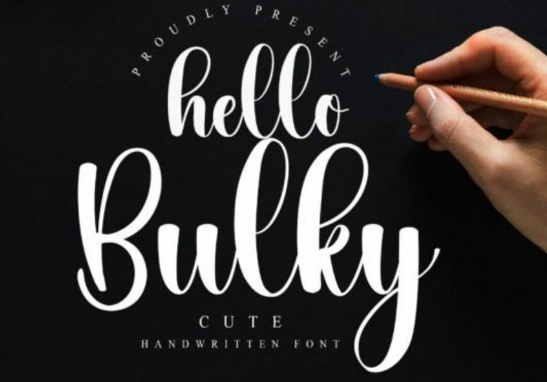 Hello Bulky Font, Casual Handwritten Font, Cricut Fonts, Casual Font ...