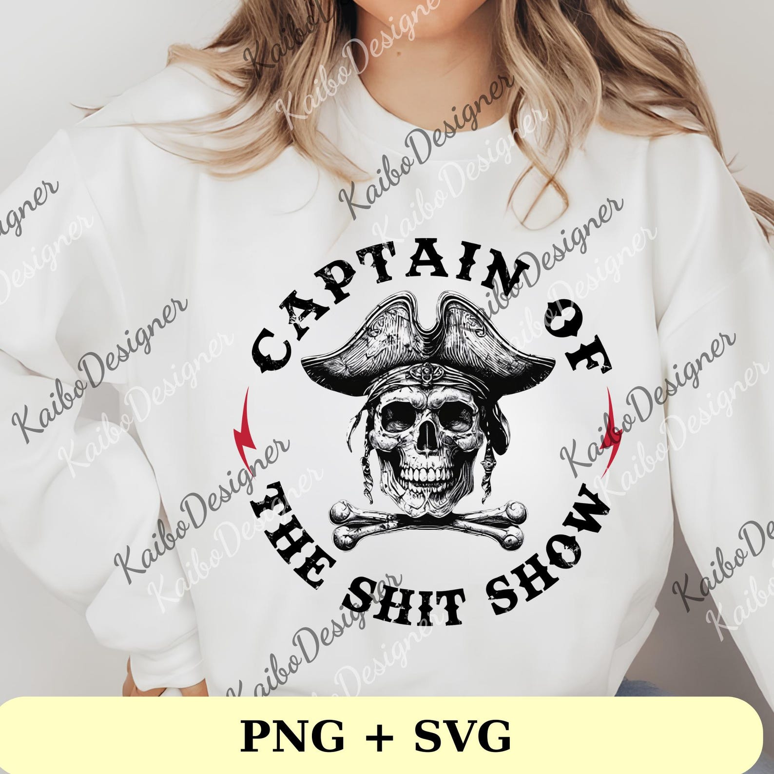 Captain of the Shit Show Skull Png, Shit Show Supervisor Svg, Hilarious ...