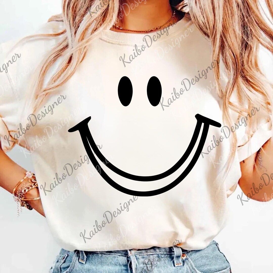 Happy Face Unisex Png, Smiley Graphic Digital, Positive Vibes Png ...