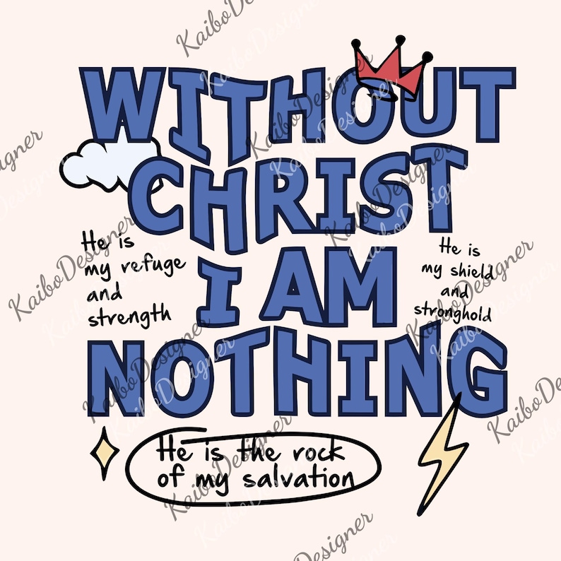 Without Christ I Am Nothing Png, True Religion Svg, Christian Png ...