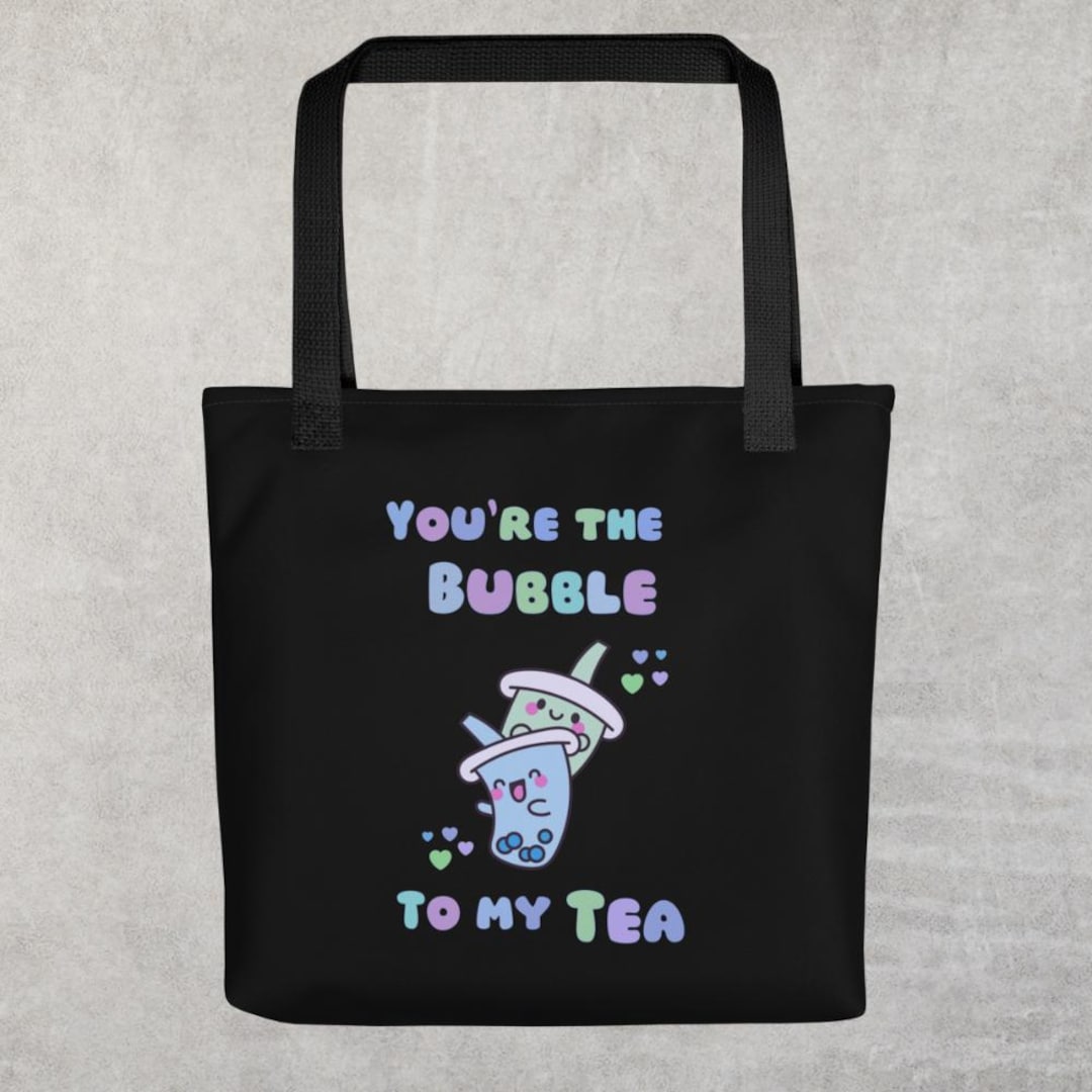 Kawaii Bubble Tea Bag, Bubble Tea Tote, Cute Boba Tea Bag, Milk Tea Bag ...