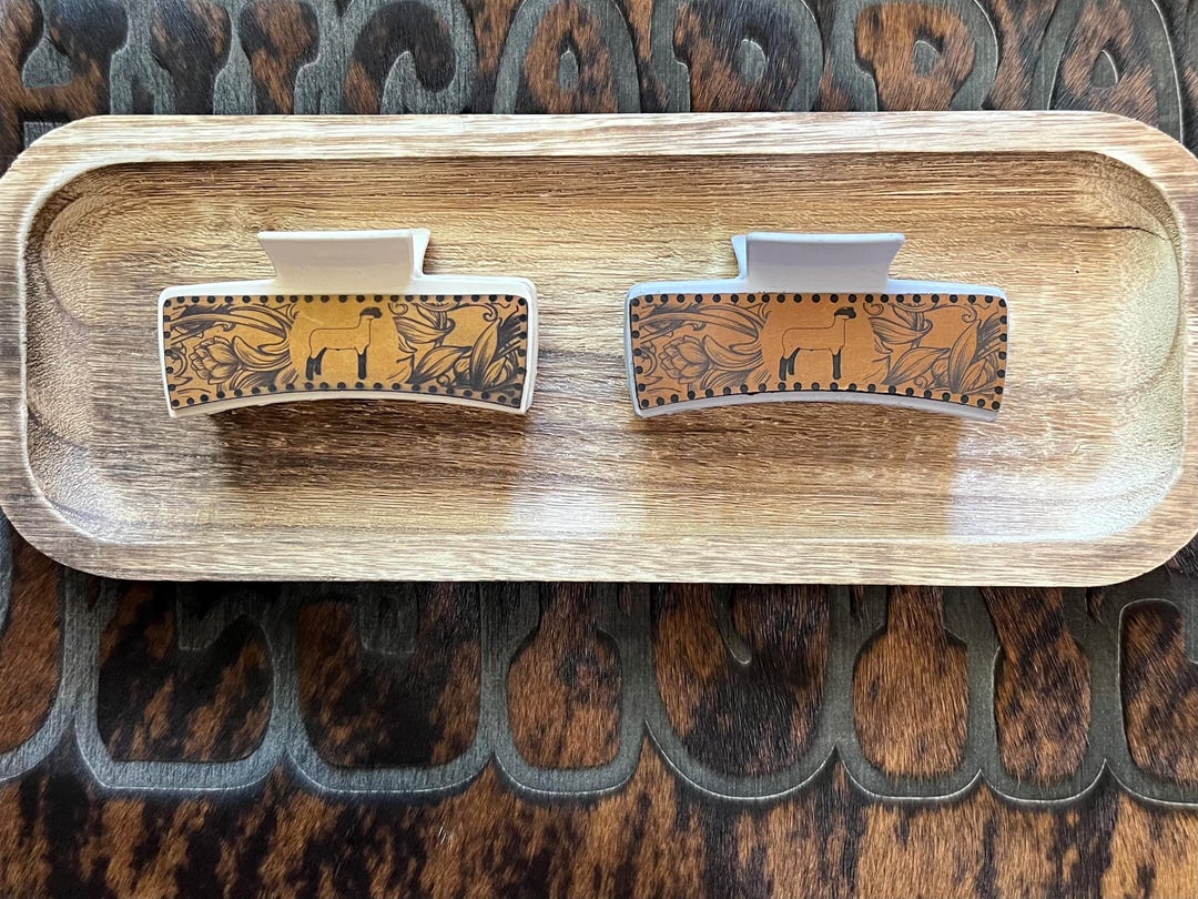 Show Sheep Claw Clips Laser Engraved - Etsy