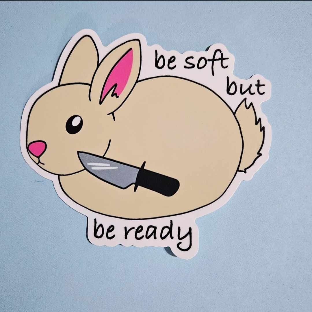Be Ready Bunny Sticker - Etsy