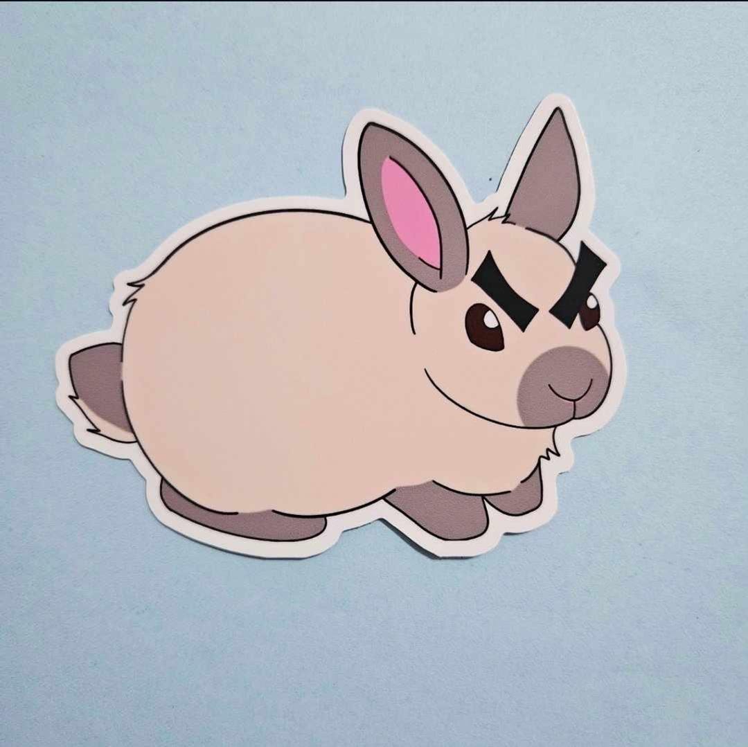 Angry Eyebrows Bunny Sticker - Etsy
