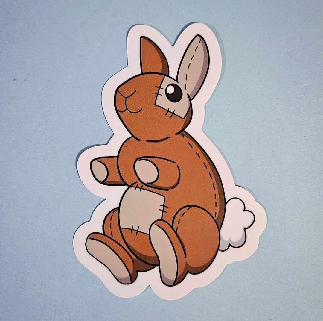 Brown Patchwork Plushie Sticker - Etsy