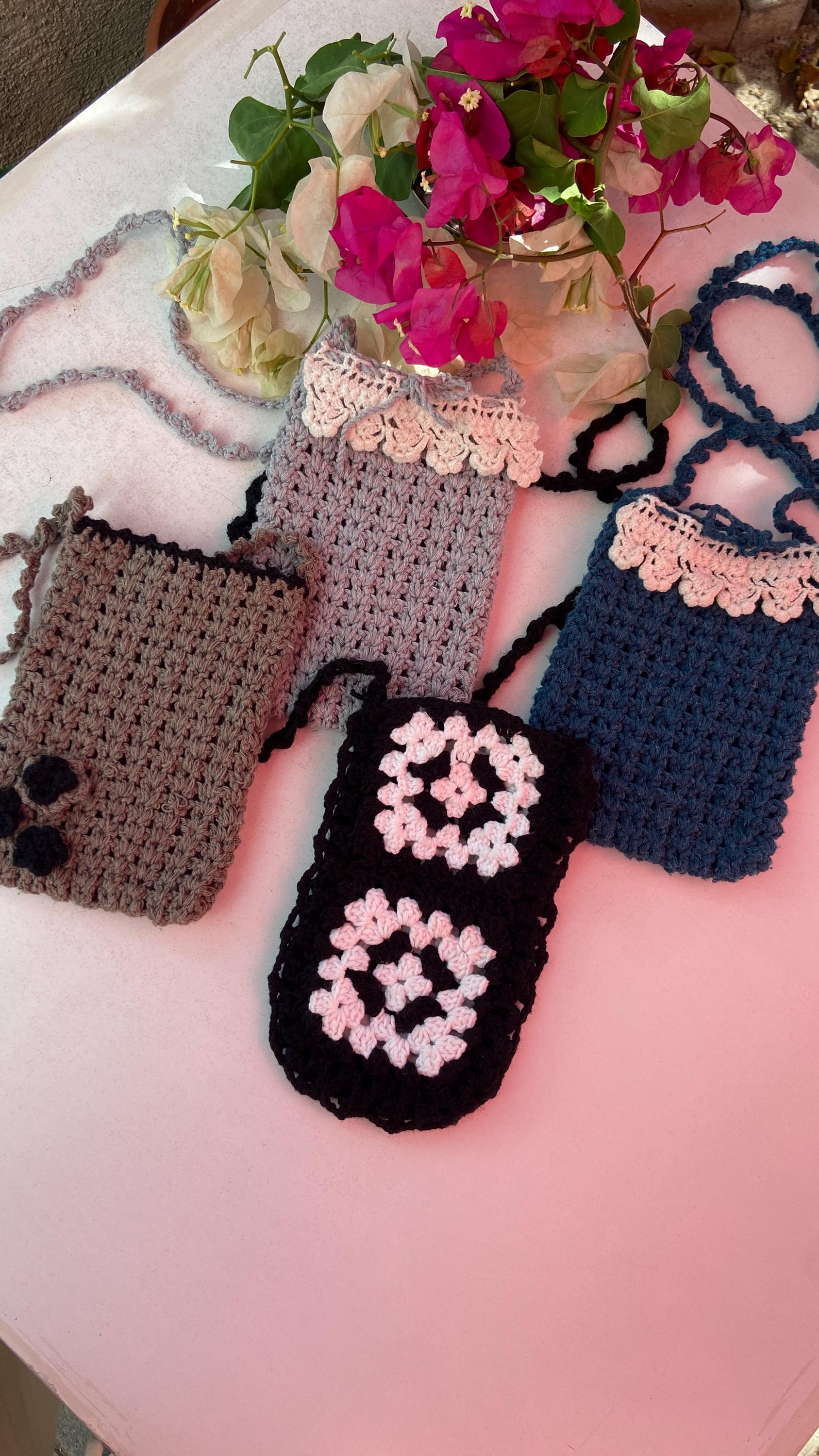 Granny Square Crochet Phone Bag Pattern, Paper Rope Crossbody (PDF ...
