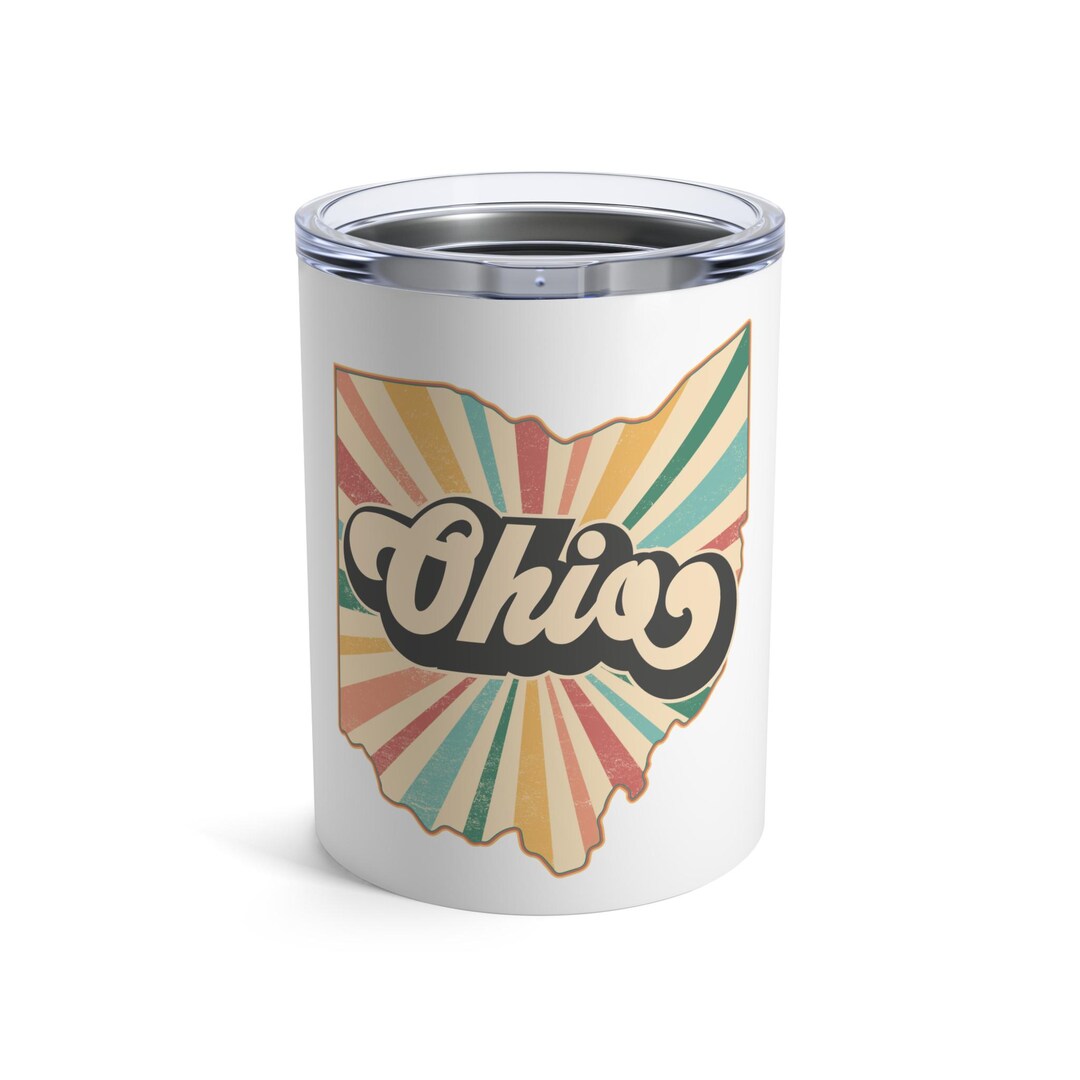 Ohio Vintage Design 10 Oz Tumbler Retro Ohio State Mug for Coffee, Tea ...