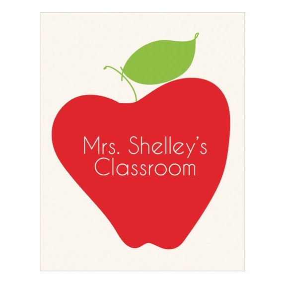 Items similar to An Apple for My Teacher - personalized custom name ...