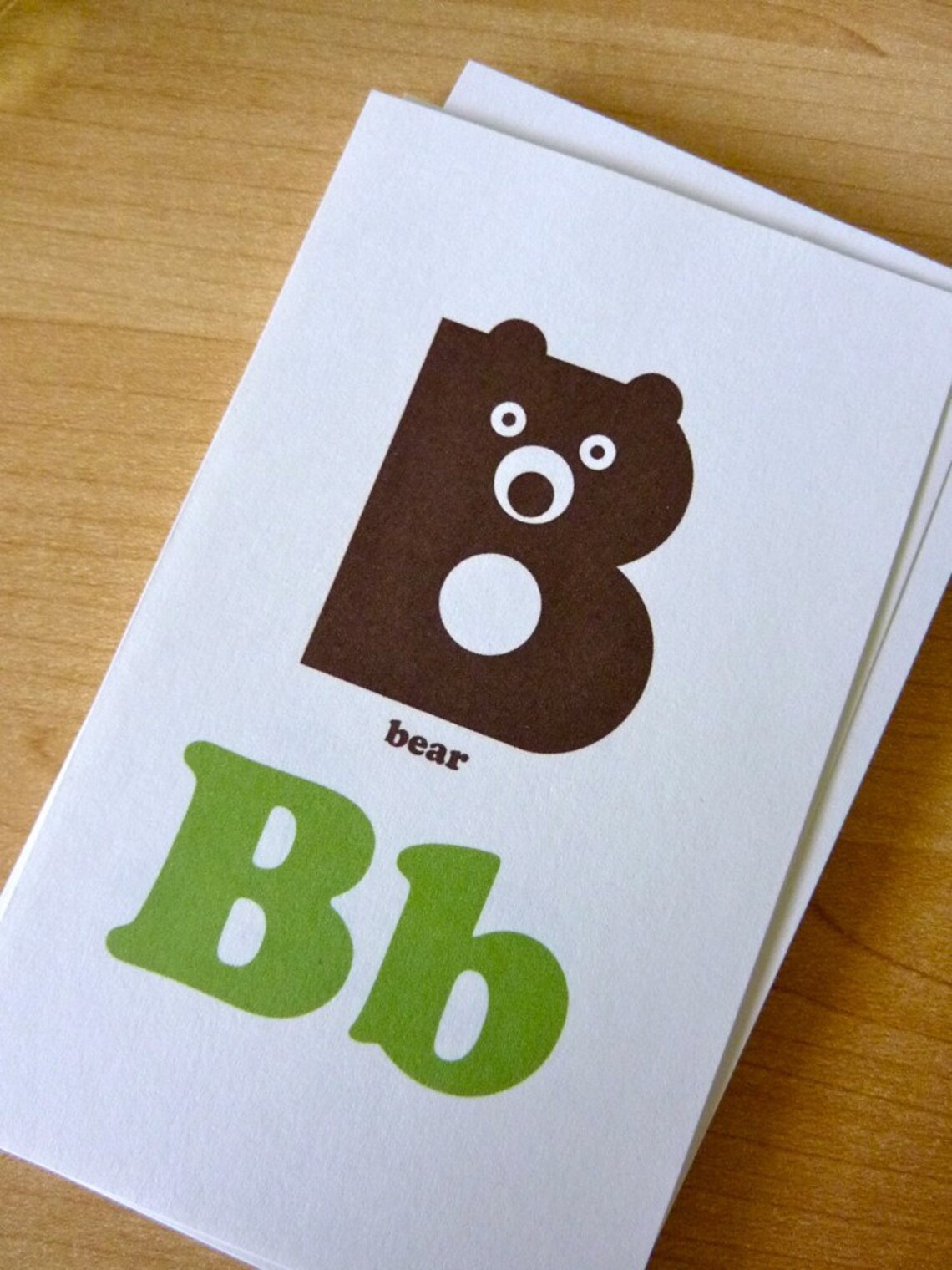 Animal Alphabet Flash Cards 3x5 Printable PDF Green & Brown - Etsy