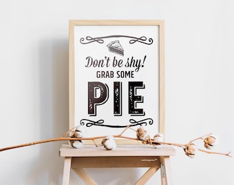 Printable Pie Bar - Etsy