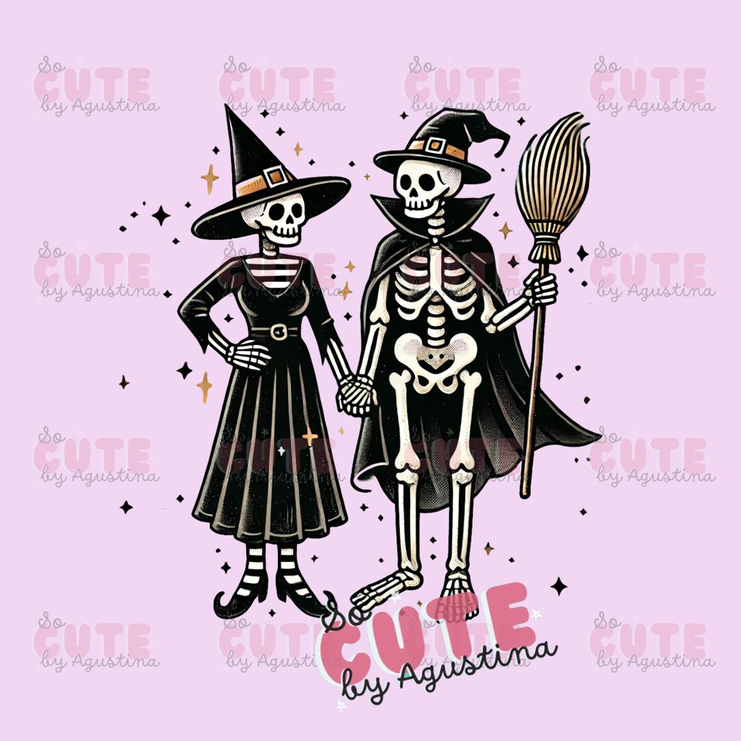 Skeleton Couple PNG, Skeleton Clipart for Halloween, Skeleton Love Png ...