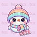 Kawaii Snowman PNG Christmas Clipart, Kawaii Snowman With Rainbow ...