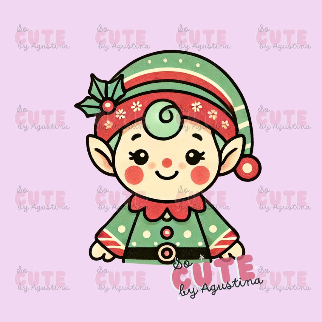 Vintage Christmas Elf PNG Clipart, 1950s Cute Christmas Elf Clip Art ...