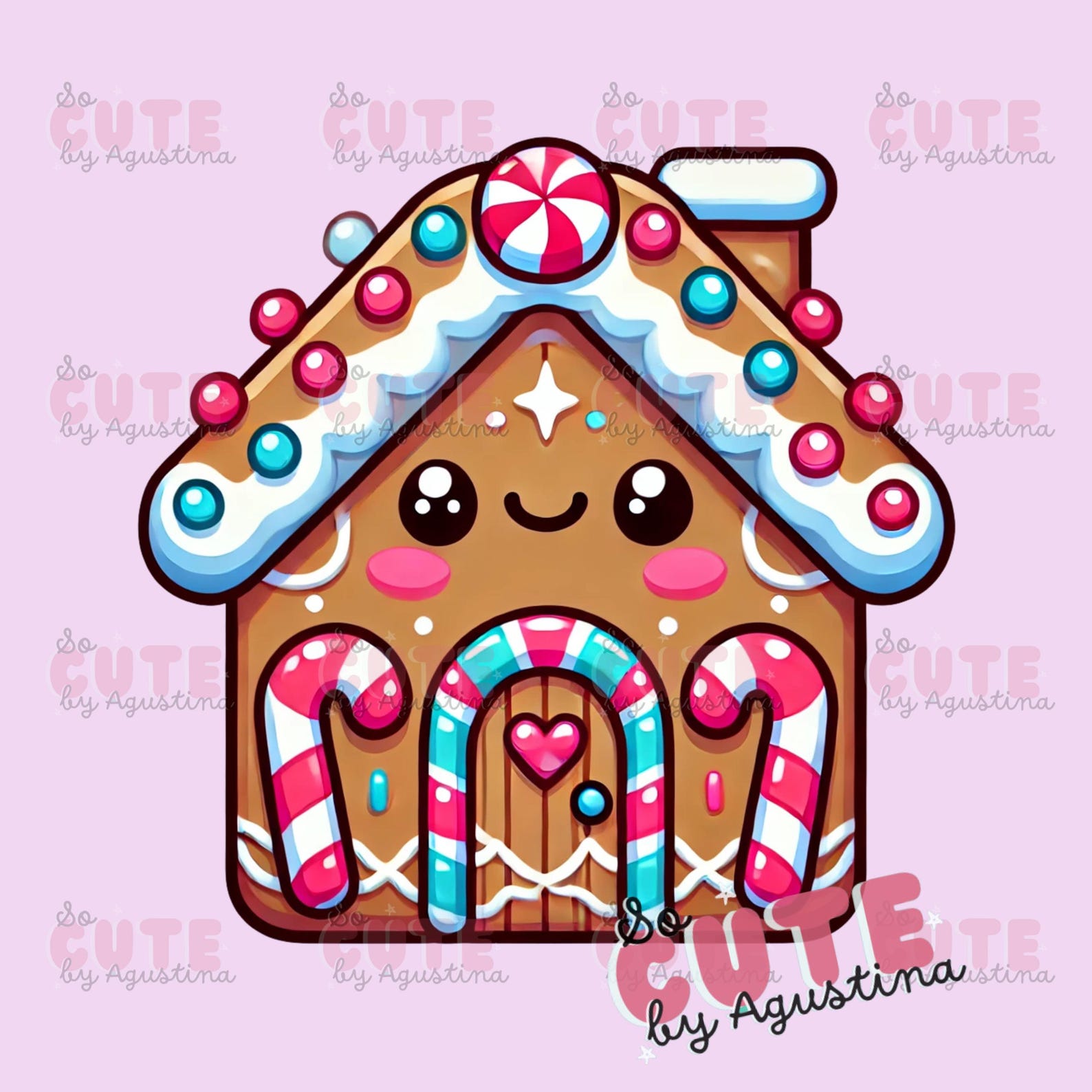 Kawaii Gingerbread House PNG Clipart, Cute Christmas Gingerbread House ...