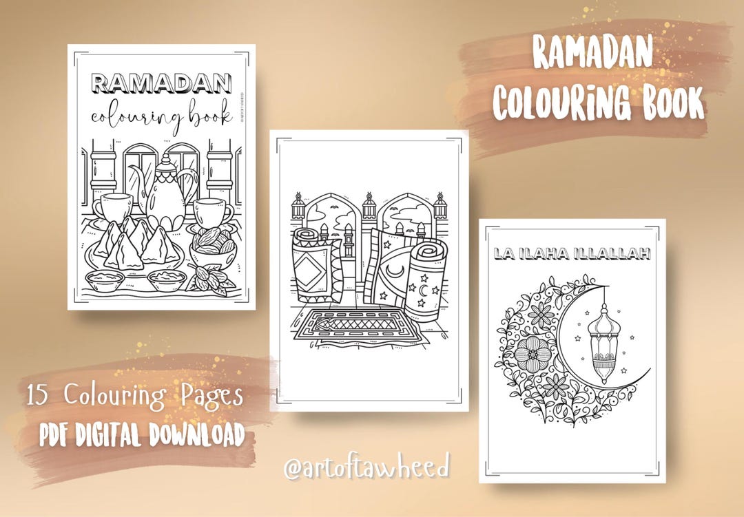 Ramadan Coloring Book, Digital Download, Islamic Colouring Book ...