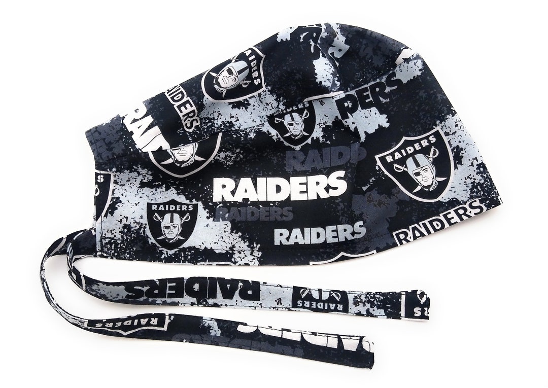 Mens Surgical Scrub Hat Handmade in the USA Las Vegas Raiders BLACK ...
