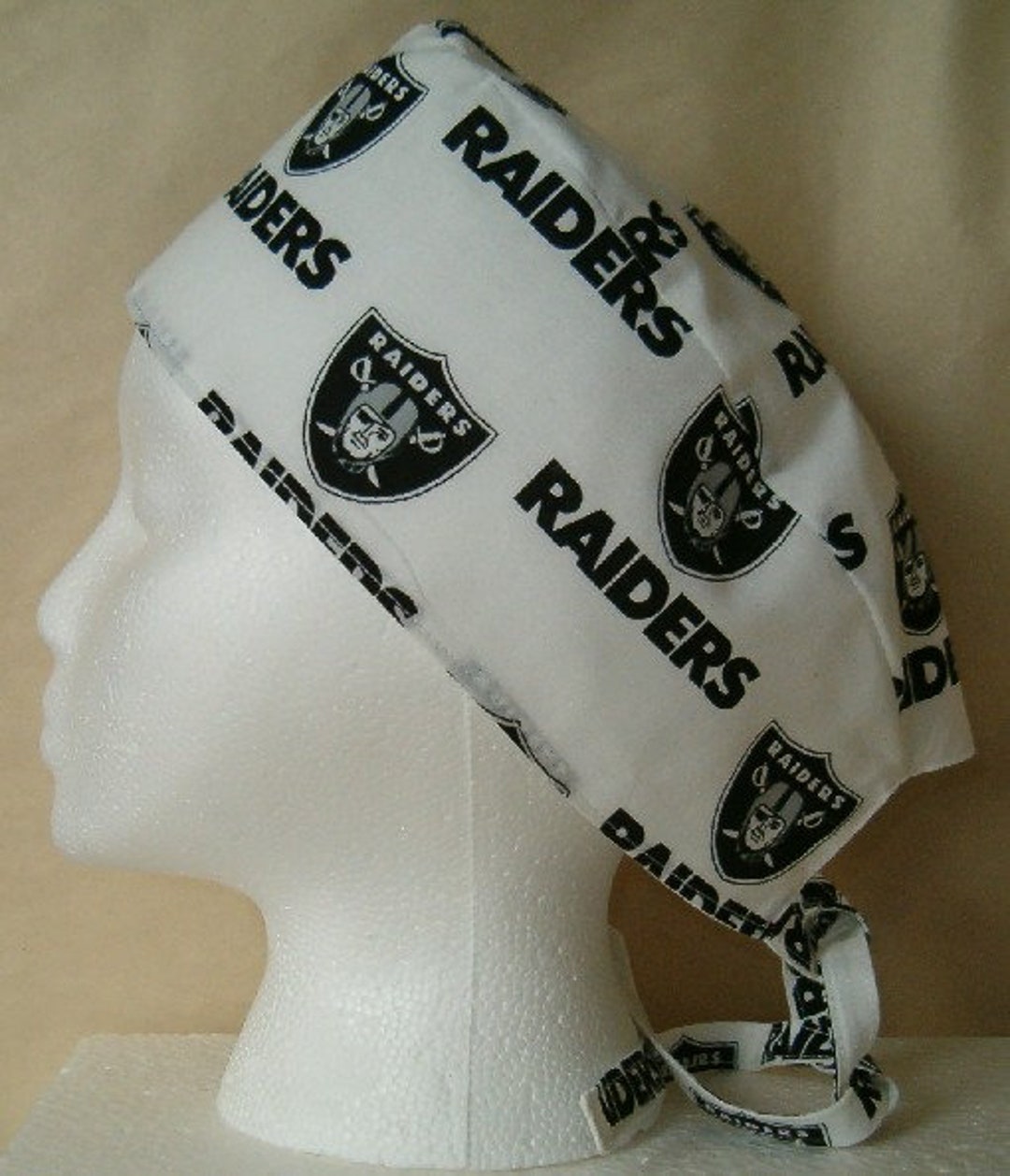 Mens Surgical Scrub Hat Handmade in the USA Las Vegas Raiders White ...