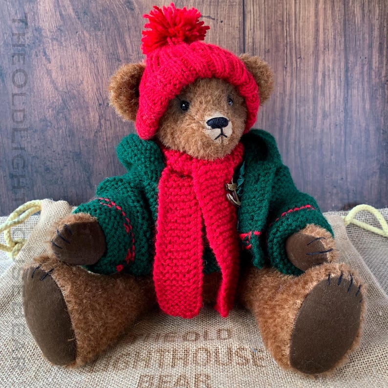 Jointed Mohair Bear, George, Artist Teddy Bear, OOAK Bear, Collectible ...