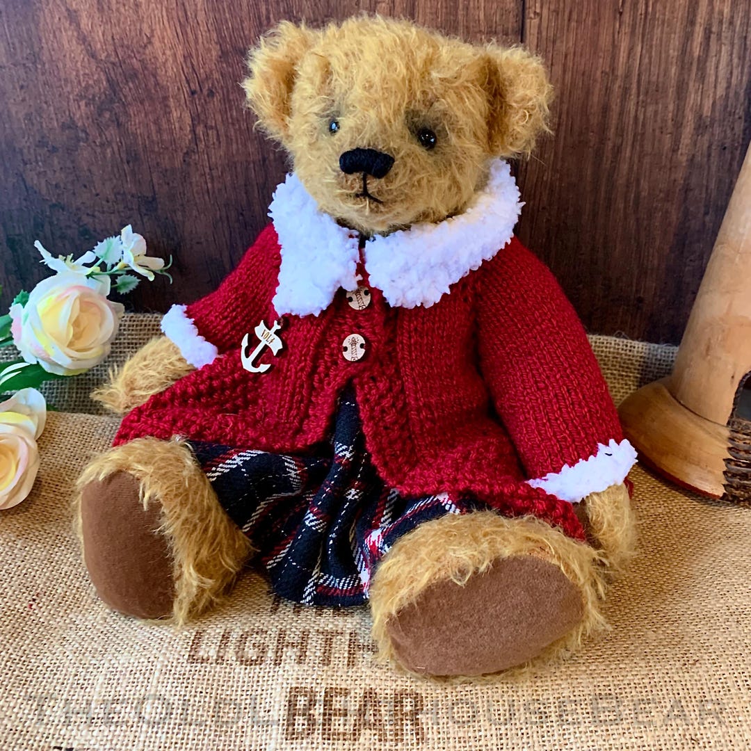 Jointed Mohair Bear, Nola, Artist Teddy Bear, OOAK Bear, Collectible ...