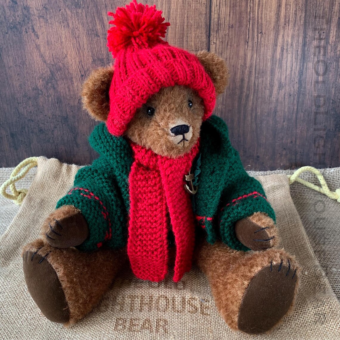 Jointed Mohair Bear, George, Artist Teddy Bear, OOAK Bear, Collectible ...