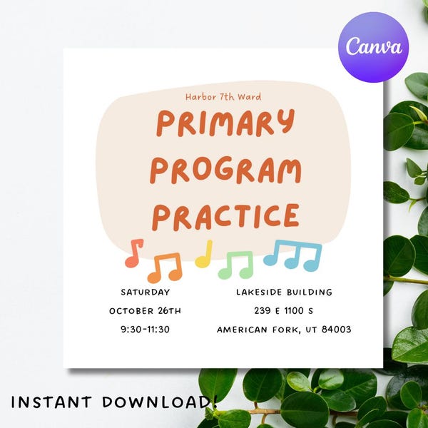 Lds Primary Program - Etsy
