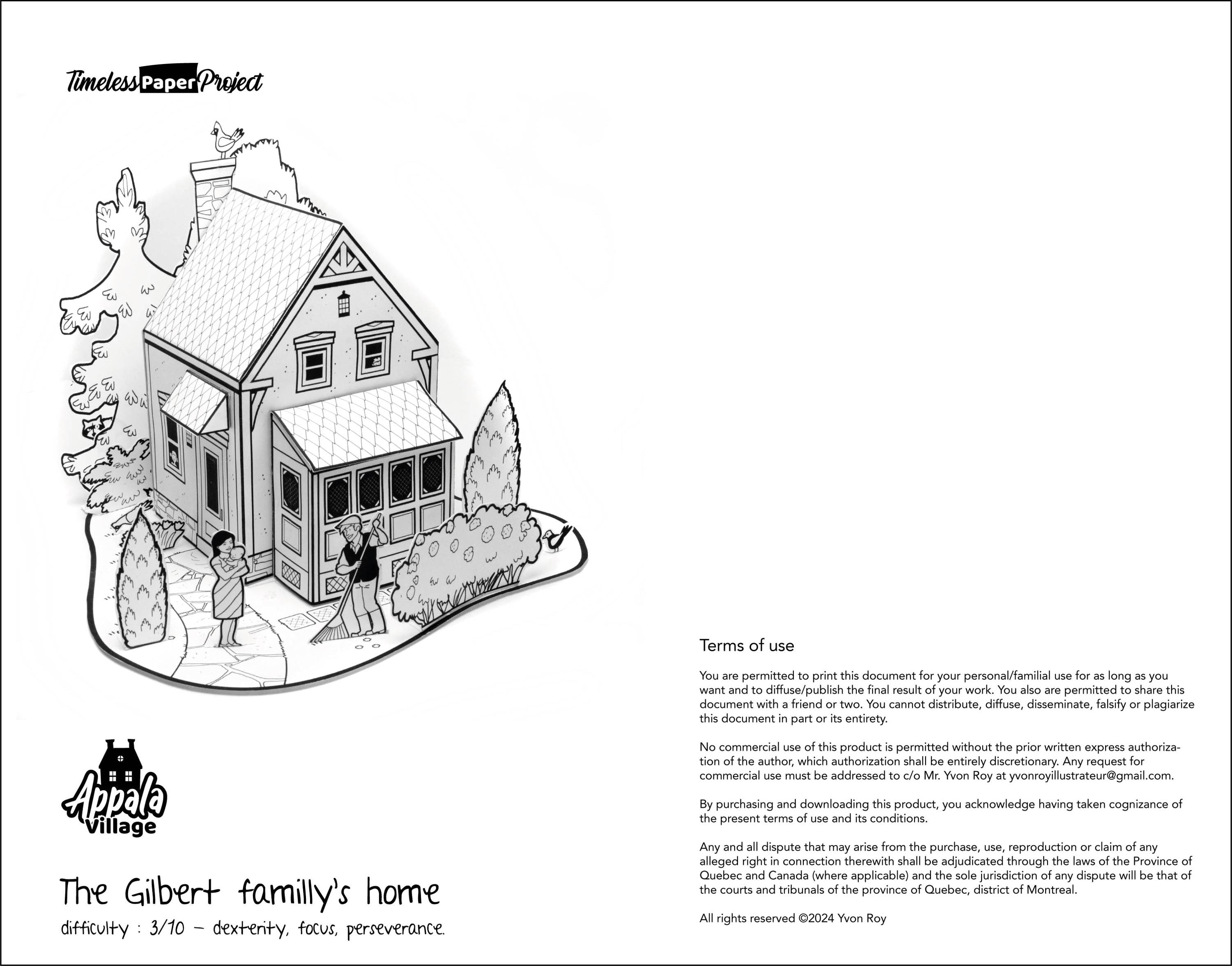 Printable Paper House Templates Kit – Beginner Miniature Family Cottage ...