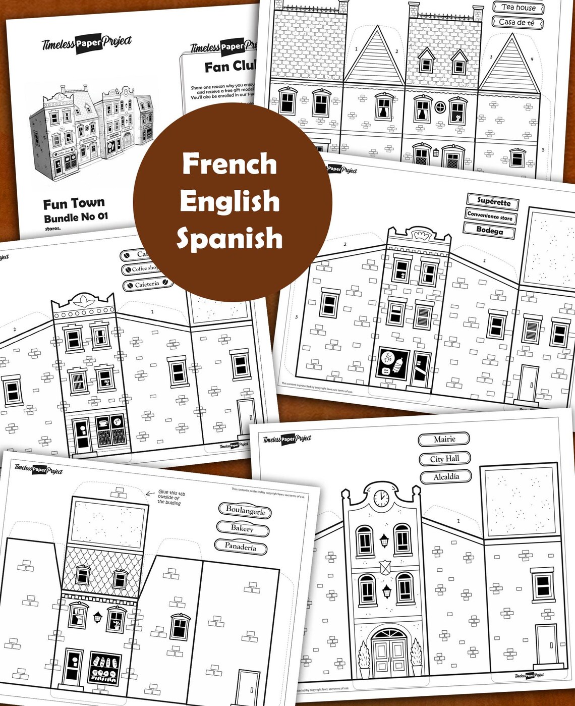 5 Kid-friendly Printable Paper House Bundle | 3D City Craft Kit ...