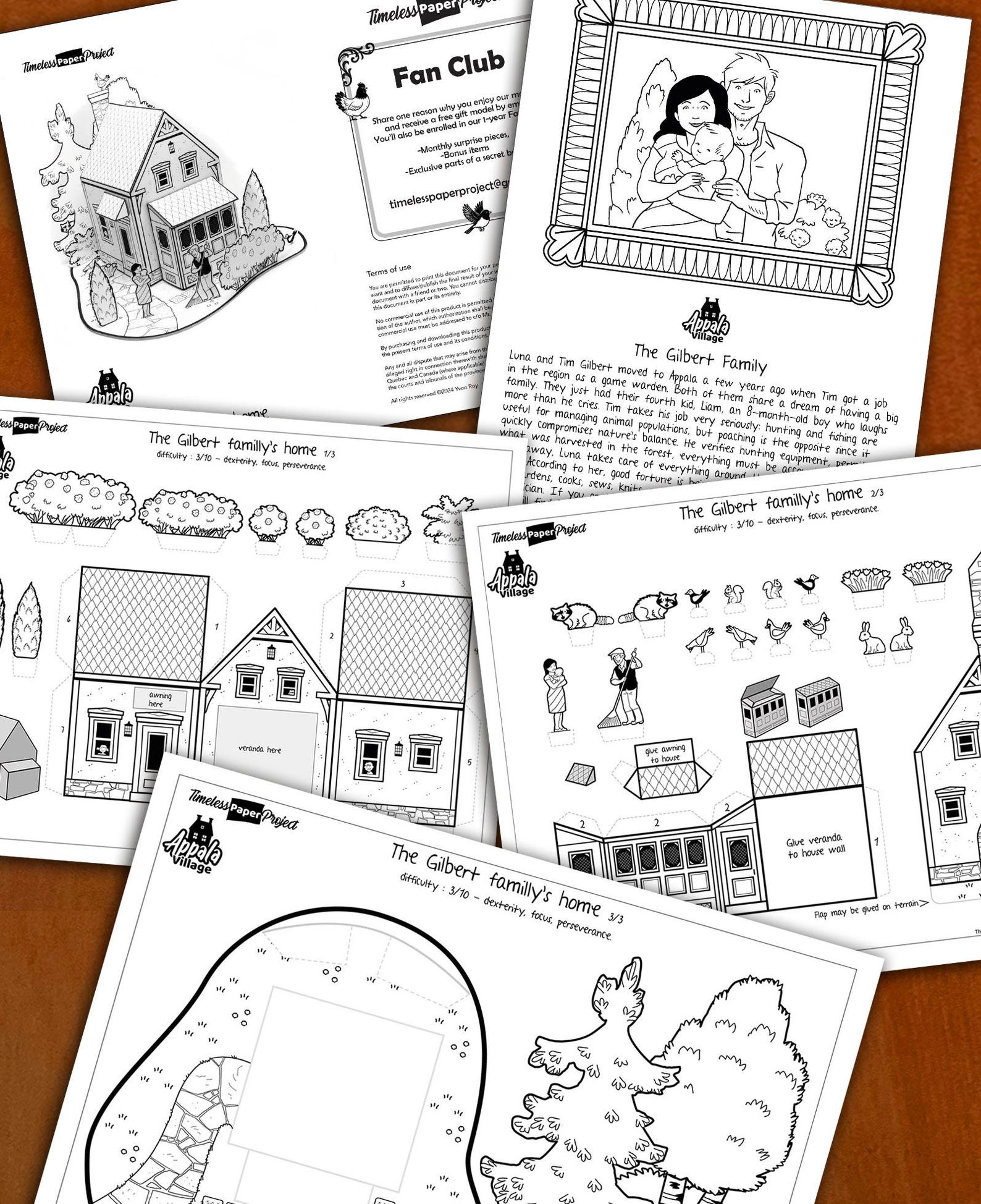 Printable 3D Paper House Model Kit – Family 3d Papercraft, Beginner ...