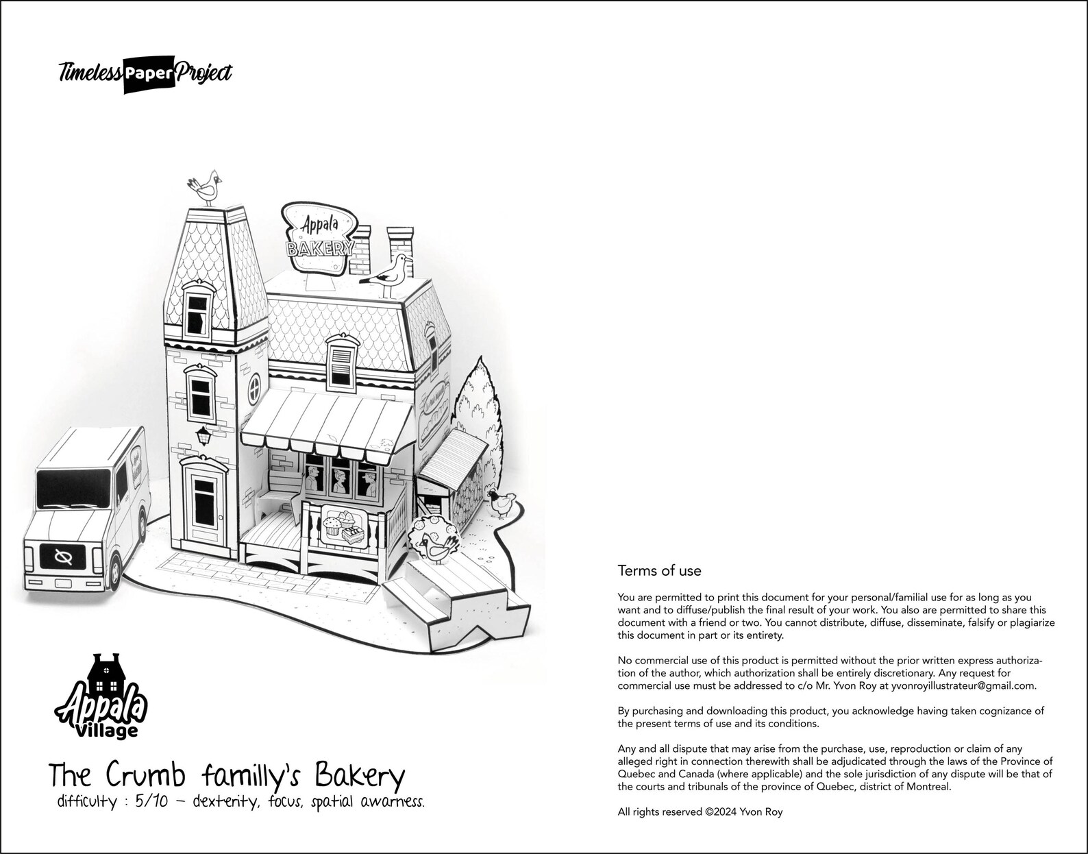 Printable Paper Bakery – DIY 3D Victorian House Model | Timeless Paper ...