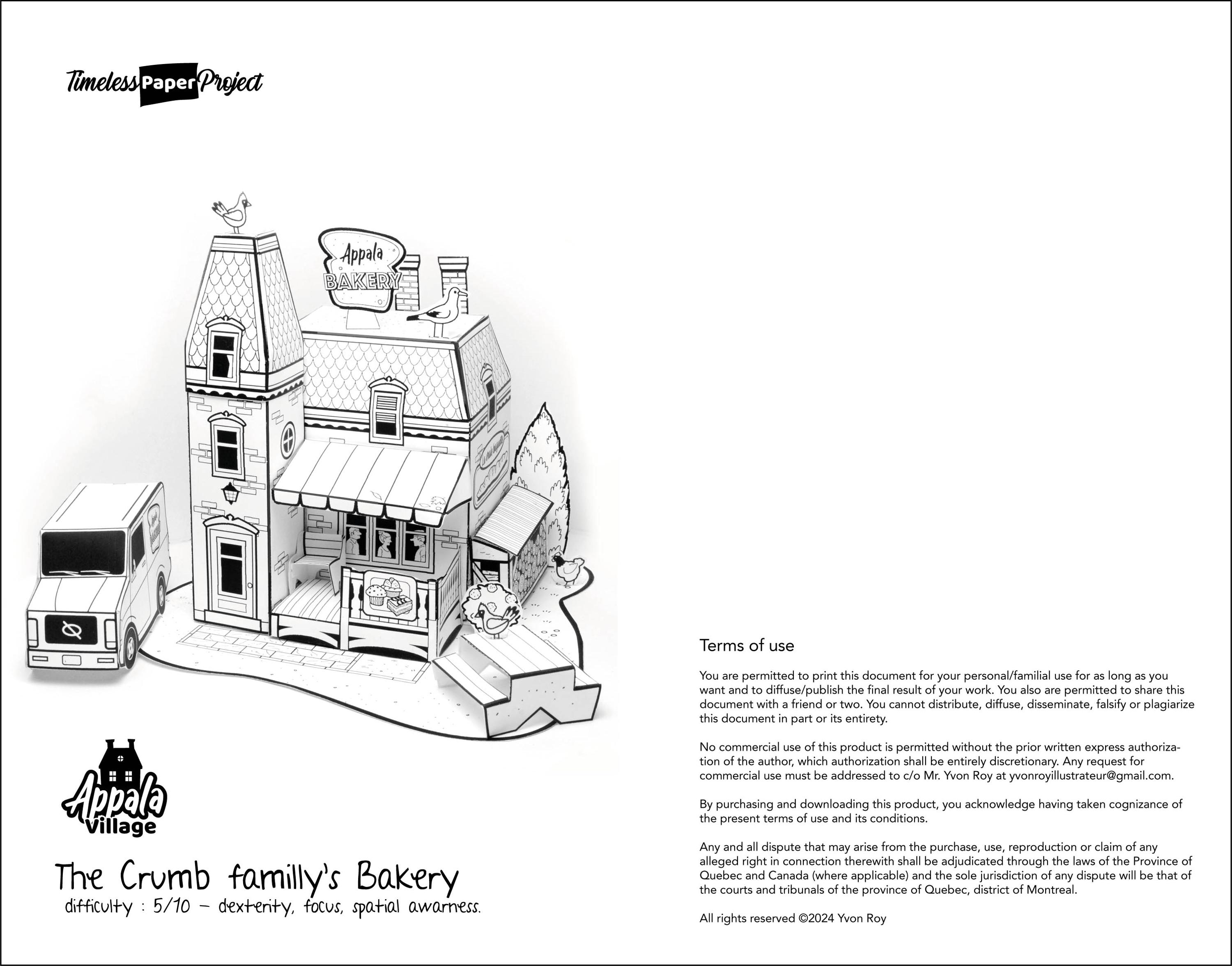 Printable Paper Bakery – DIY 3D Victorian House Model | Timeless Paper ...