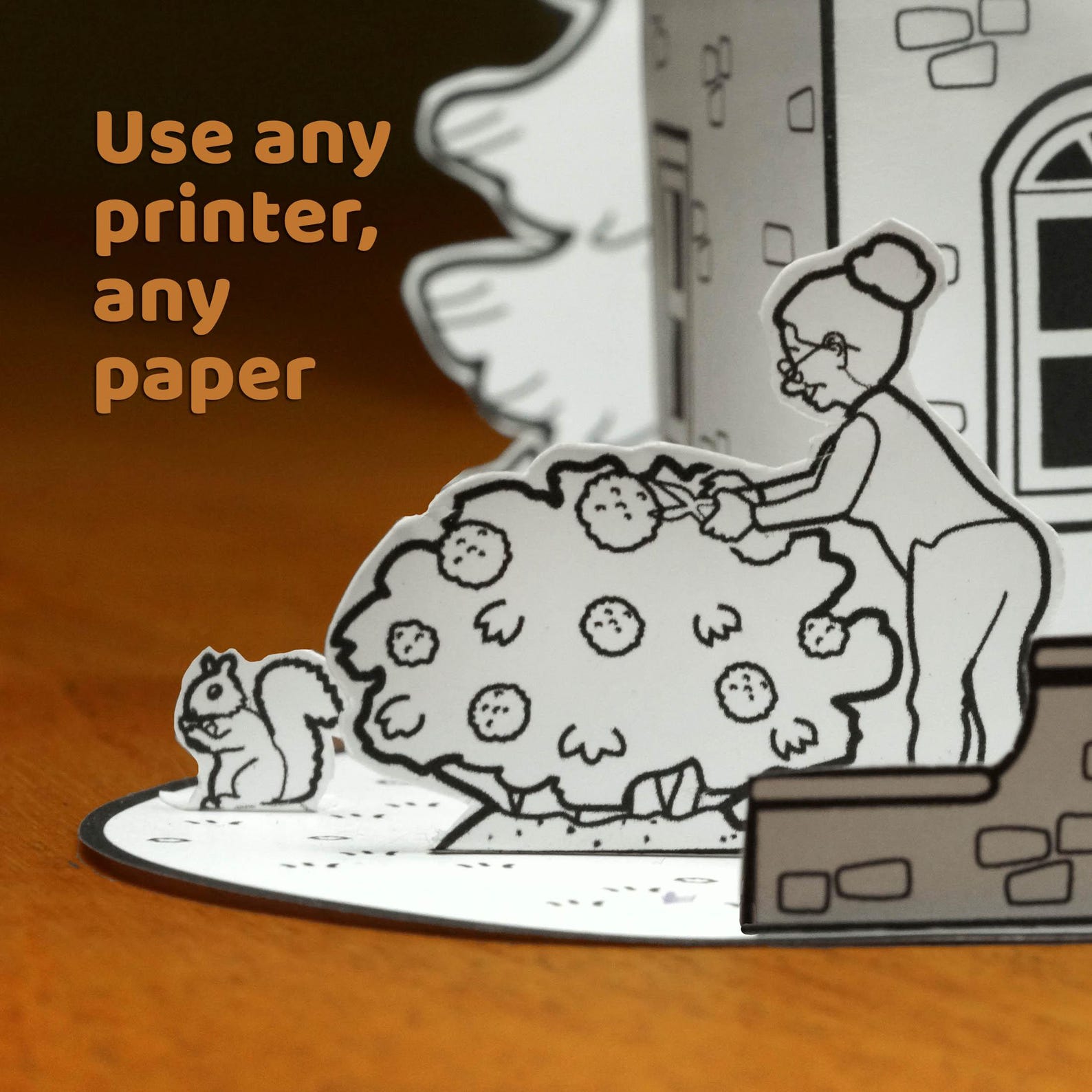 Printable 3D Paper House Model Kit – Family 3d Papercraft, Beginner ...