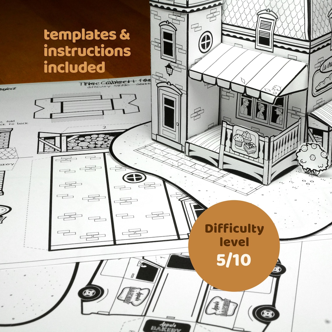 Printable Paper Bakery – DIY 3D Victorian House Model | Timeless Paper ...