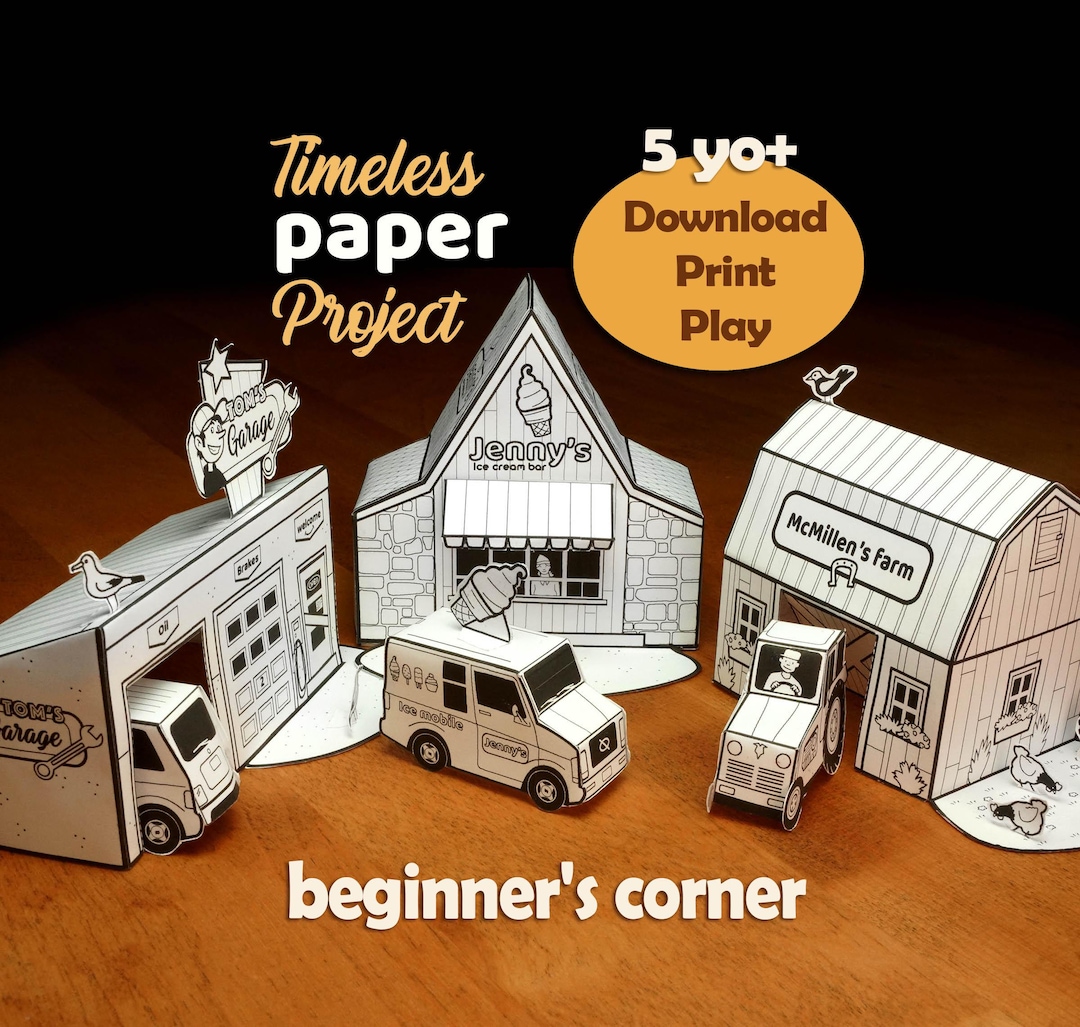 Beginner Printable Paper House Kit – 3D Craft | Quiet Activity for Kids ...