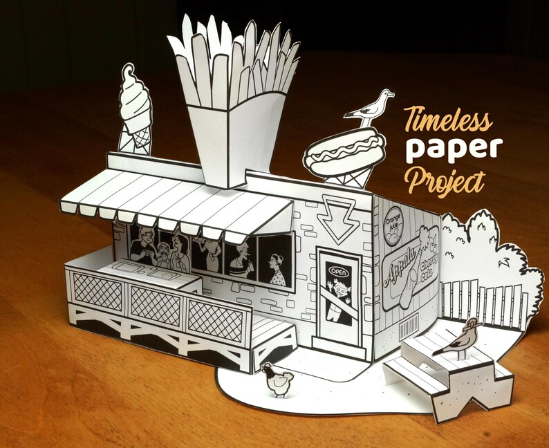 Bundle of Printable Papercraft Stores. Build a Village, Enjoy a ...
