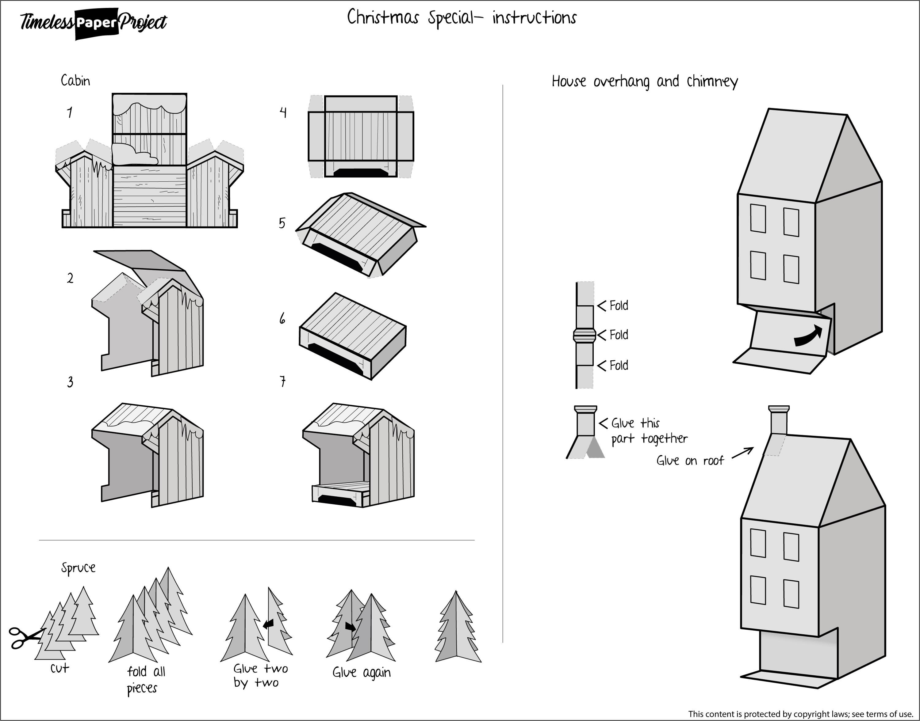 Printable Paper Village, 3d Papercraft. Medieval Christmas Diorama (PDF ...