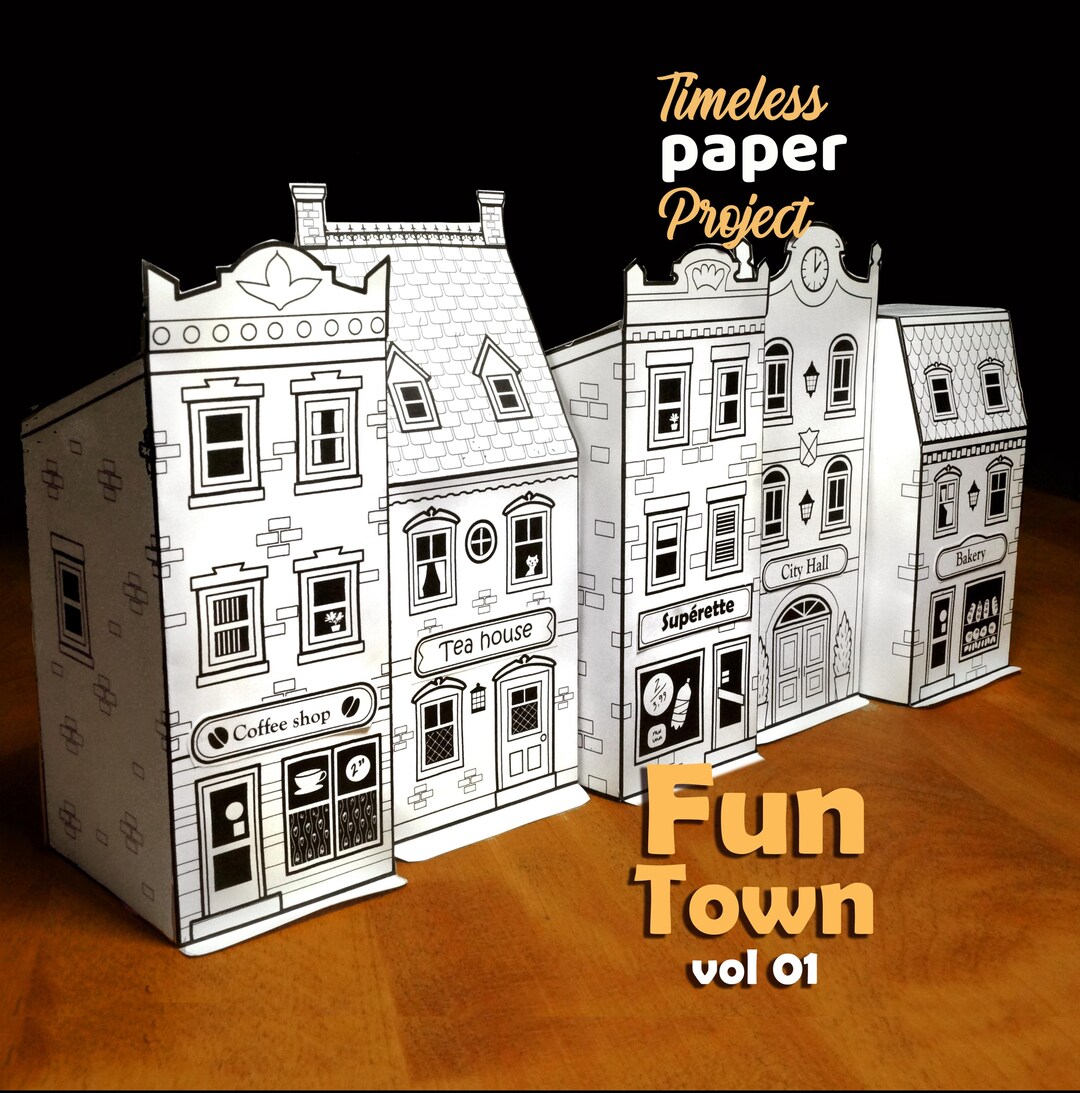 5 Kid-friendly Printable Paper House Bundle | 3D City Craft Kit ...