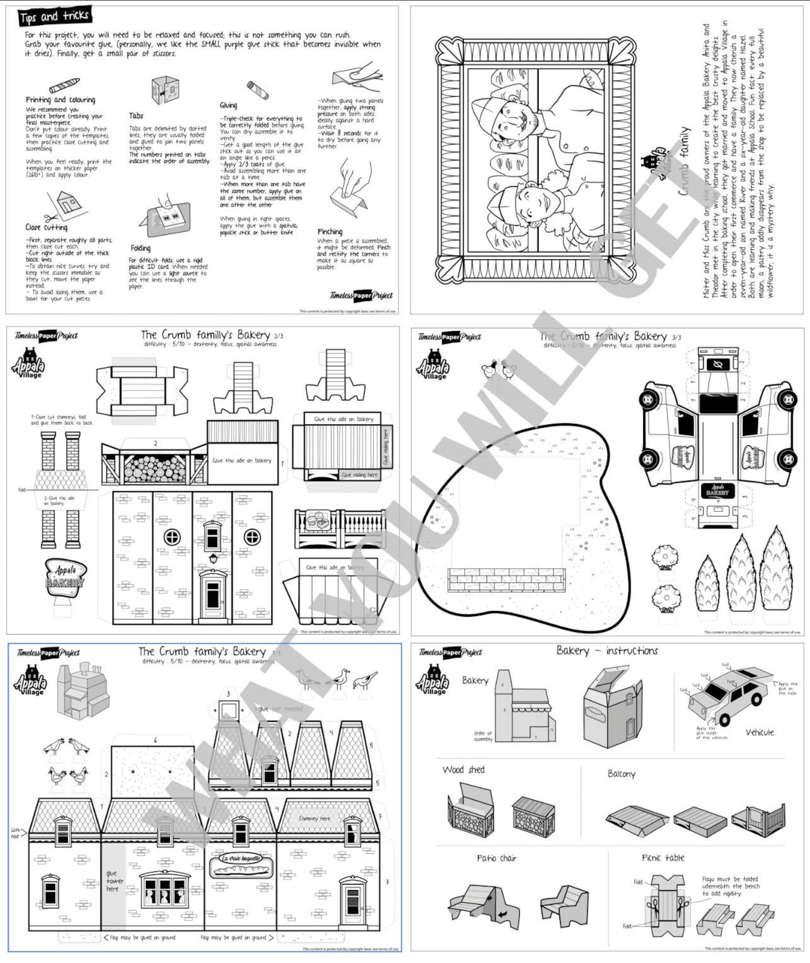 5 Printable Models Bundle, Paper House Template, 3d Papercraft for ...