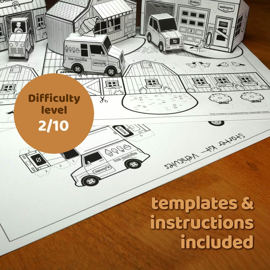 Beginner Printable Paper House Kit – 3D Craft | Quiet Activity for Kids ...