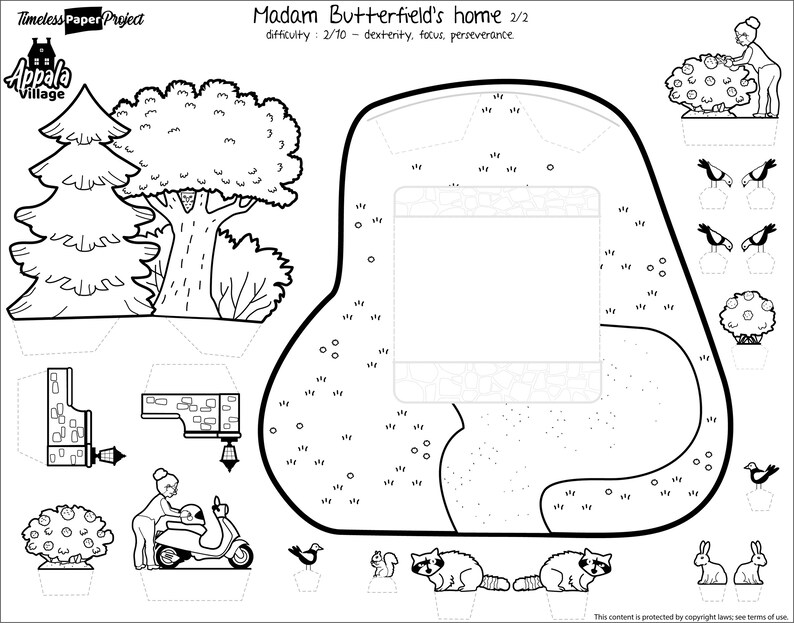 Printable Paper House Model Kit – Cottage 3D Craft | Timeless Paper ...