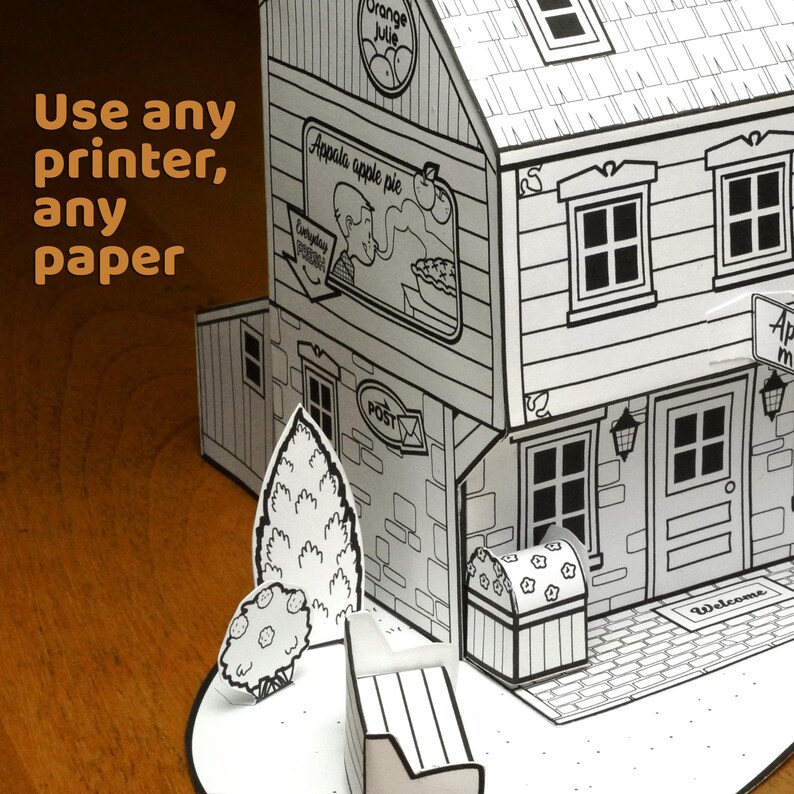 Bundle of Printable Papercraft Stores. Build a Village, Enjoy a ...