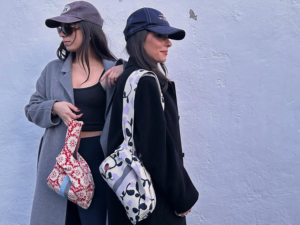 Ting Hopper Shoulder Knot Bags, Knit Bags, Stretchy Soft Fabric Bags ...