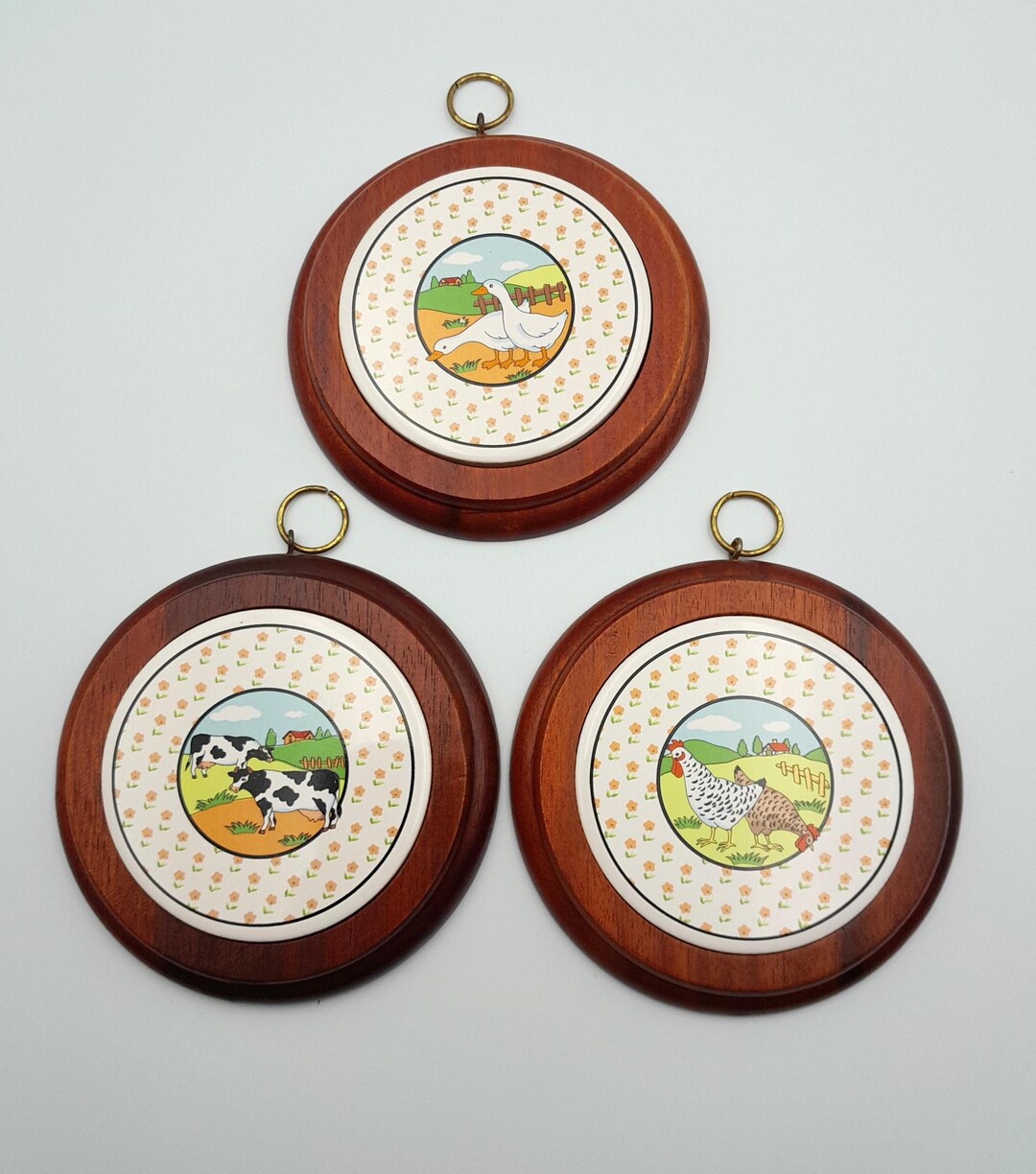 VTG 1960s Country Life Collection Plaques Set of 3 Ray Control Group ...