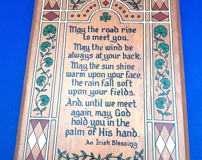 VTG Irish Blessing Wood Wall Plaque, Kaymar Crafts, Painted, St Patrick ...