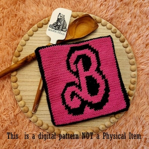 Checkered Barbie B Potholder Crochet Pattern, Cloth - Etsy