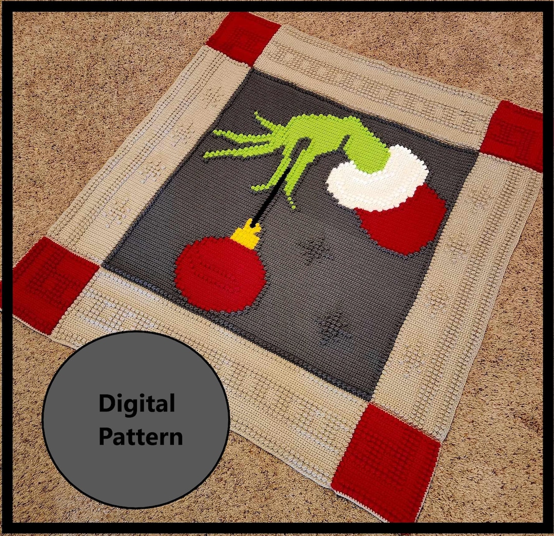 Grinch-mas Crochet Blanket Pattern, Christmas Throw - Etsy