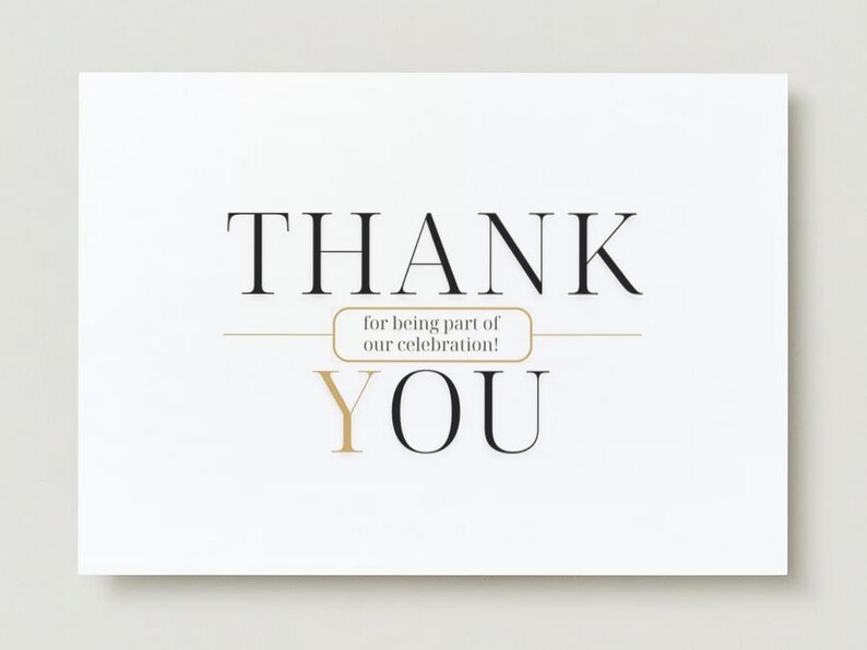 Printable Folded Thank You Card Both Sides With Lovely Words of Thanks ...
