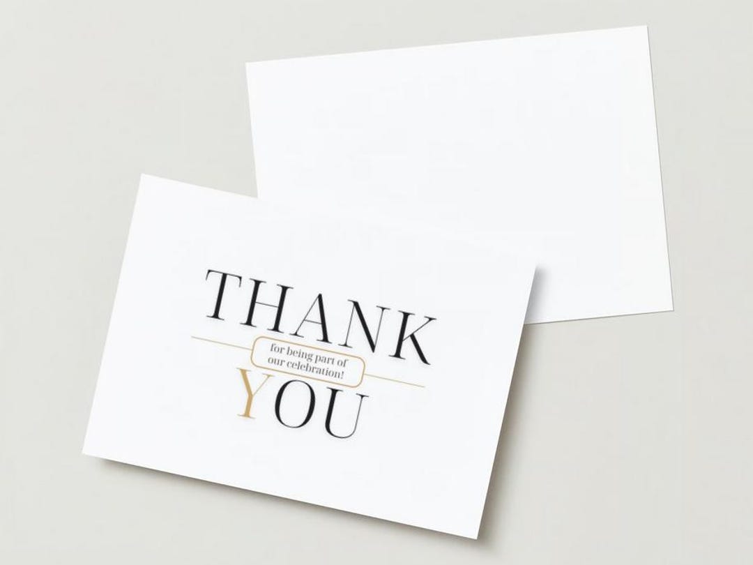 Printable Folded Thank You Card Both Sides With Lovely Words of Thanks ...